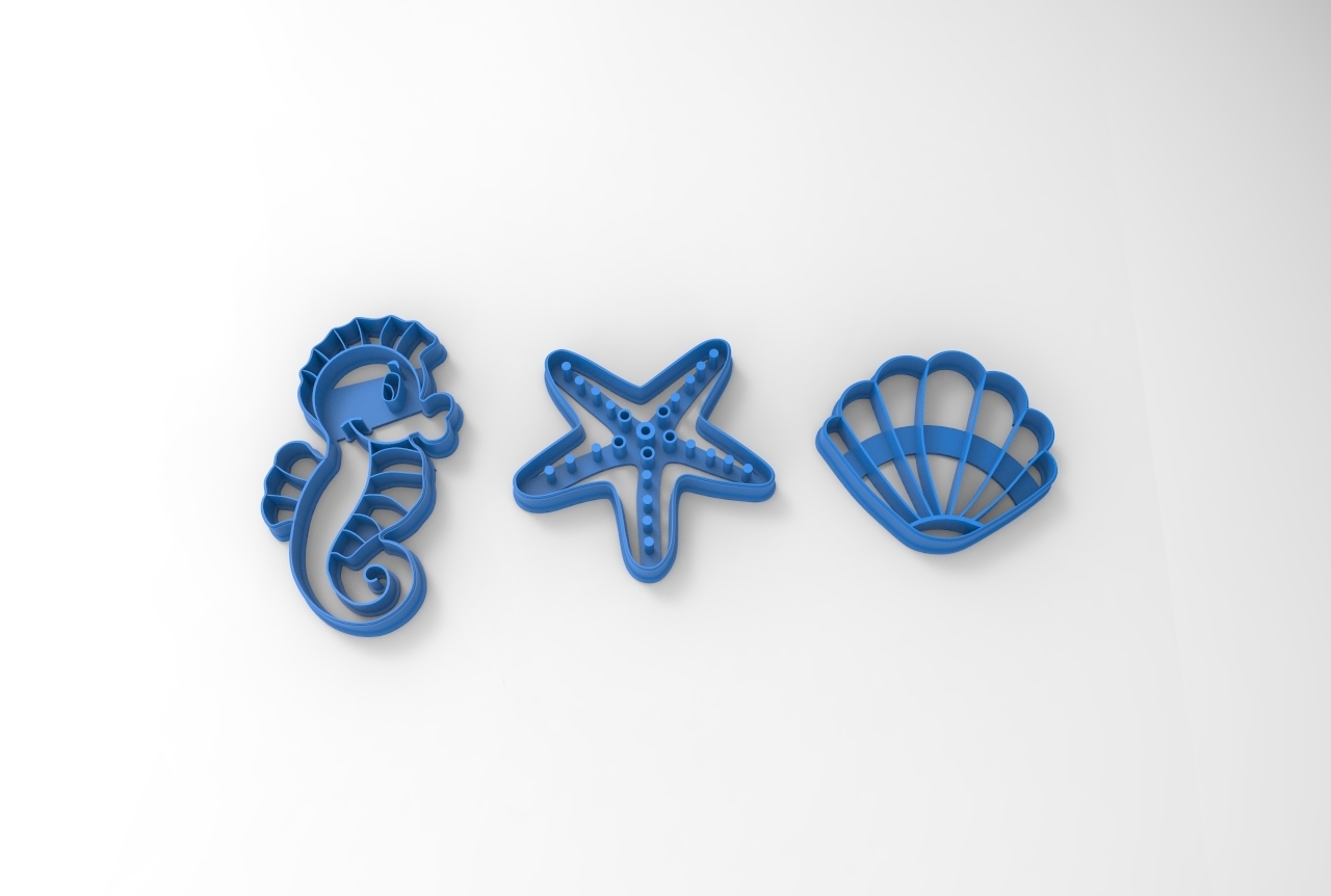 STL file Cookie Cutter Sea Animals・3D printable design to download・Cults