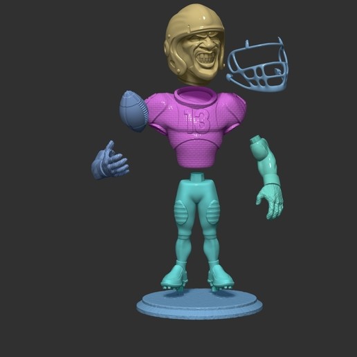Download free 3D printing templates football player ・ Cults