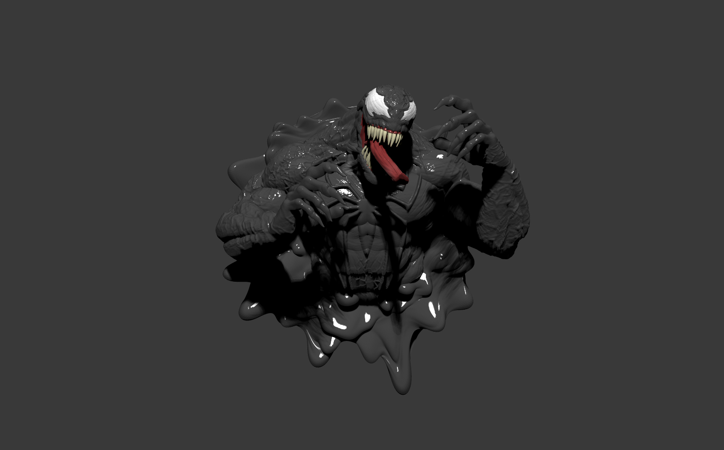 3D file venom bust refrigerator magnet・3D printable design to download ...