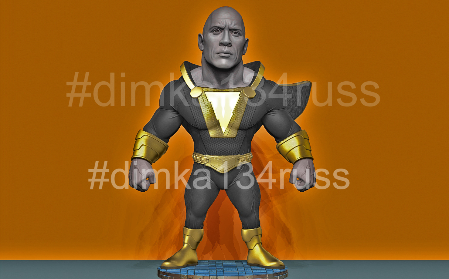 STL file Black Adam・3D print model to download・Cults