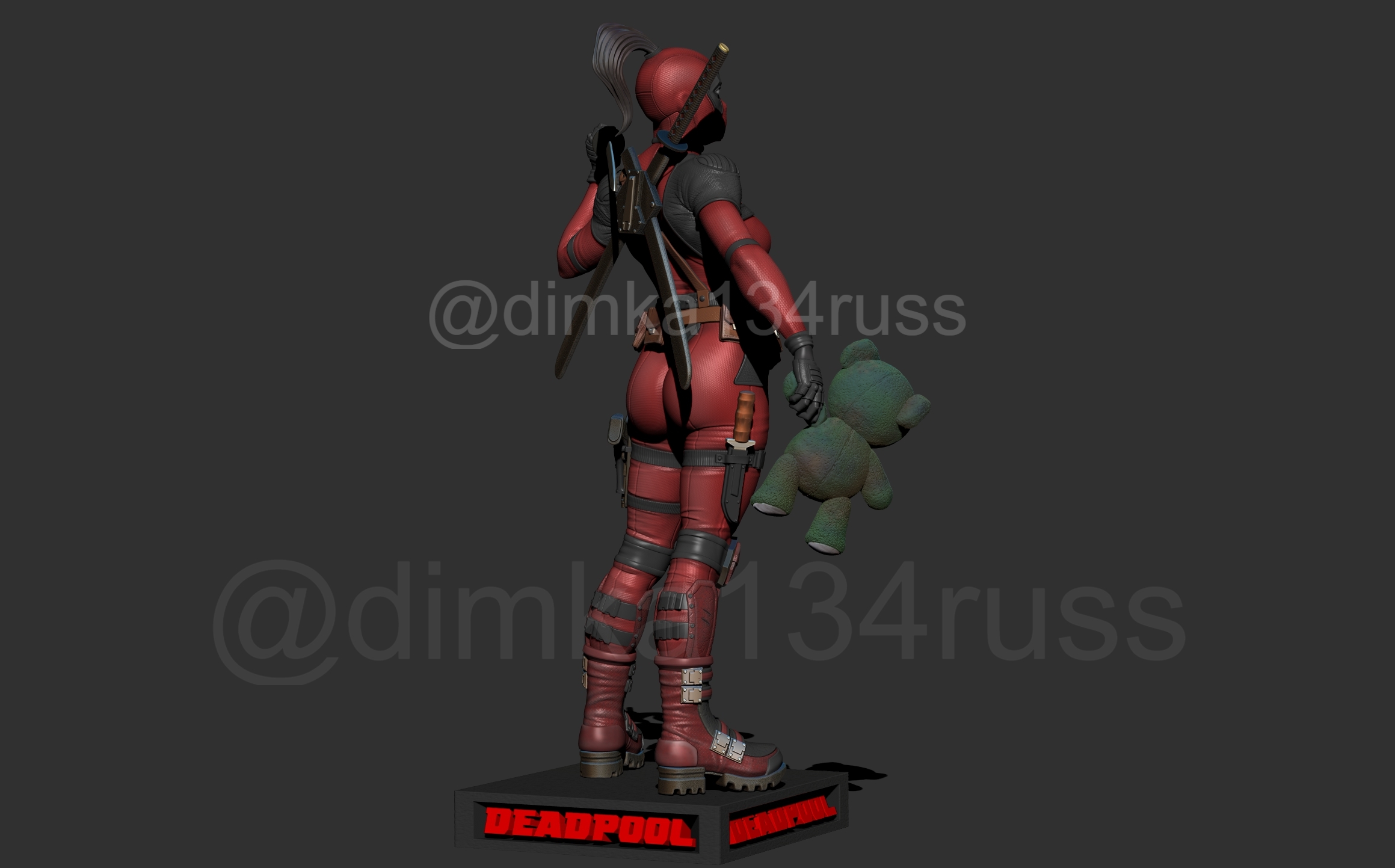 3D file Deadpool 👧・3D printer design to download・Cults