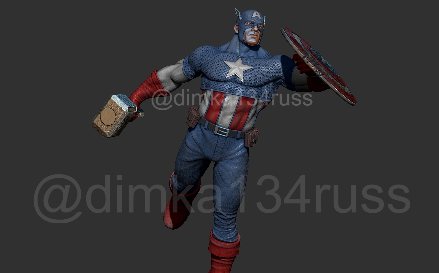 3D file Captain America・Template to download and 3D print・Cults