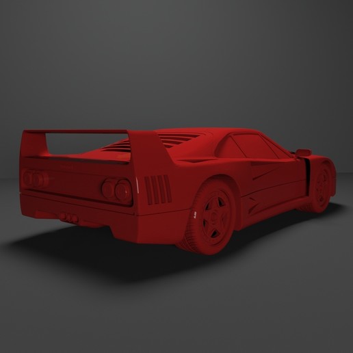 Download 3D printer model Ferrari F40 3D Printing STL File ・ Cults