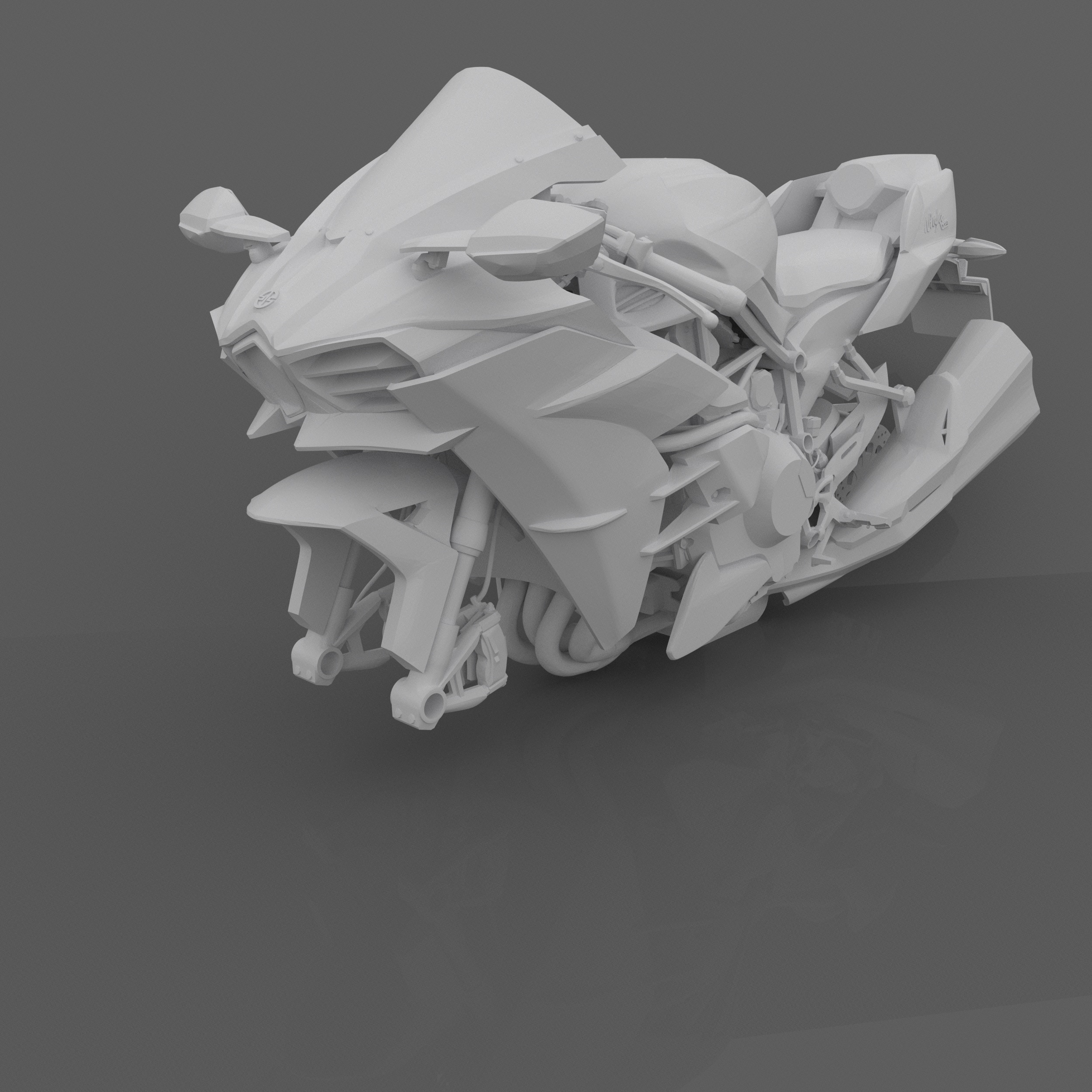 Free 3D file Motorcycle Kawasaki Ninja H2 3D Model for Print STL File 🏍 ...