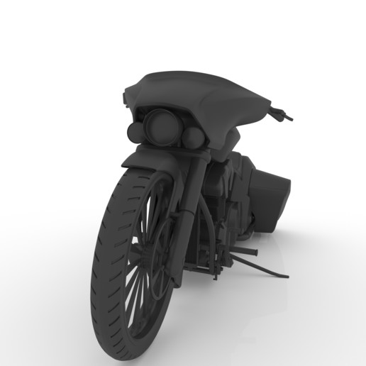 Download free STL file Bagger Chopper Motorcycle for 3D Print • 3D ...