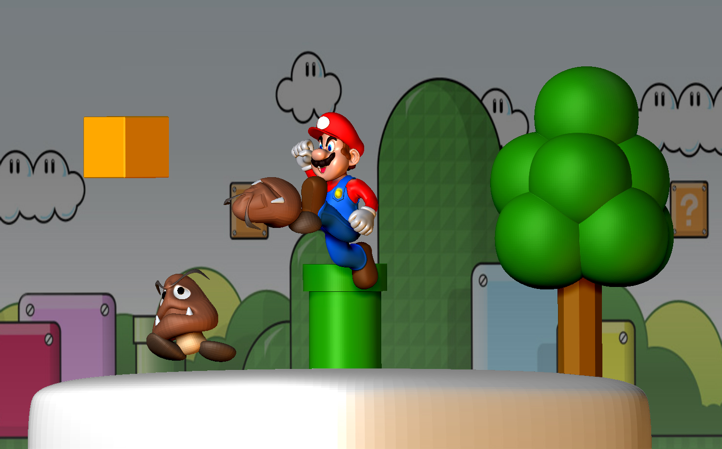 OBJ file Super Mario in action・3D print model to download・Cults