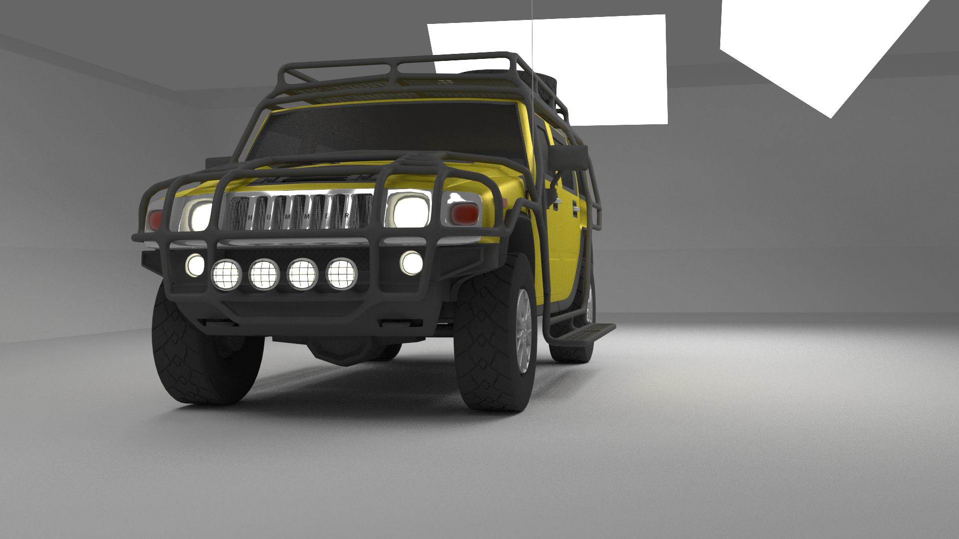 Download 3DS file Hummer H2 2003 With Exo-skeleton 3D model • 3D ...