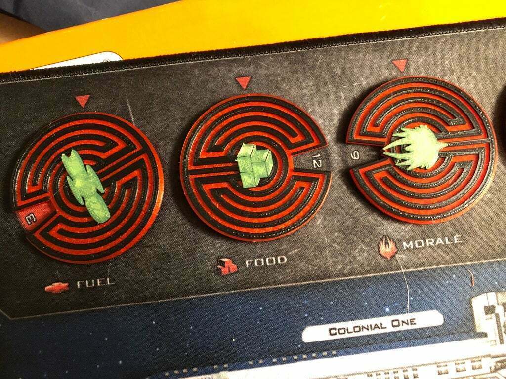 Free STL file Battlestar Galactica BSG Board game Resource Wheels ...