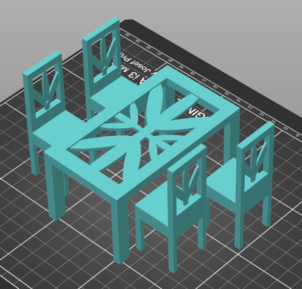 STL file Dining room. Chairs and tables 🪑・3D printing template to ...