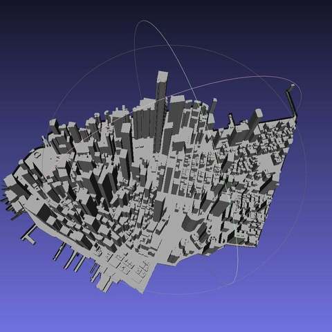 Download free STL file Lower Manhattan Cityscape • 3D printing model ...