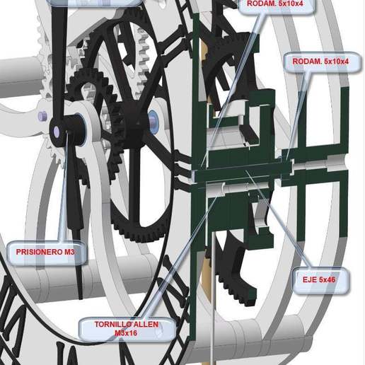 Download free STL file Pendulum clock printed in 3D • 3D printer design ...
