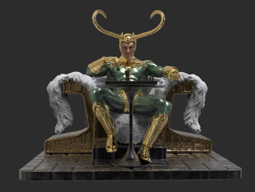 Бесплатный STL файл loki on the throne・3D-печатная модель для загрузки ...