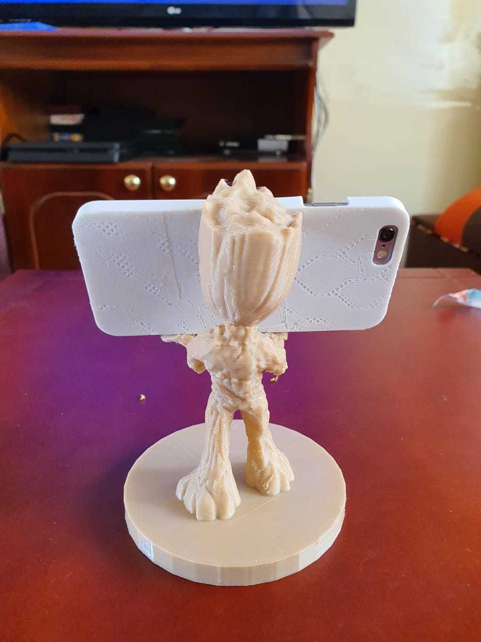 Download STL file Baby Groot cell phone holder • 3D print design ・ Cults