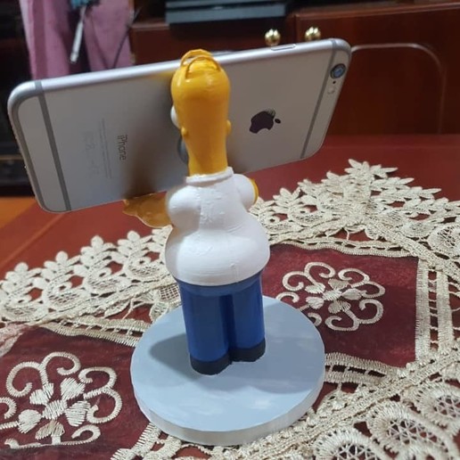 Download STL file Phone Holder - Homer Simpson • 3D printing object ・ Cults