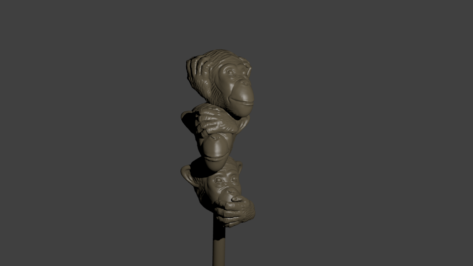 STL file The three apes 🗿・3D printable model to download・Cults