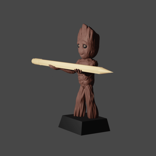 Download STL file PEN HOLDER GROOT • 3D printing template ・ Cults