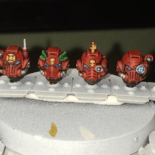 Download STL file Veteran Intercessor Heads • 3D printable model ・ Cults