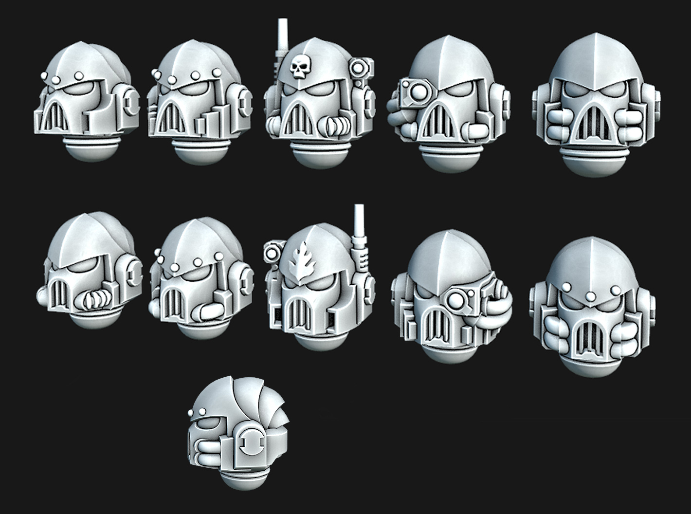 STL file Firstborn Salamander Helmets・Model to download and 3D print・Cults