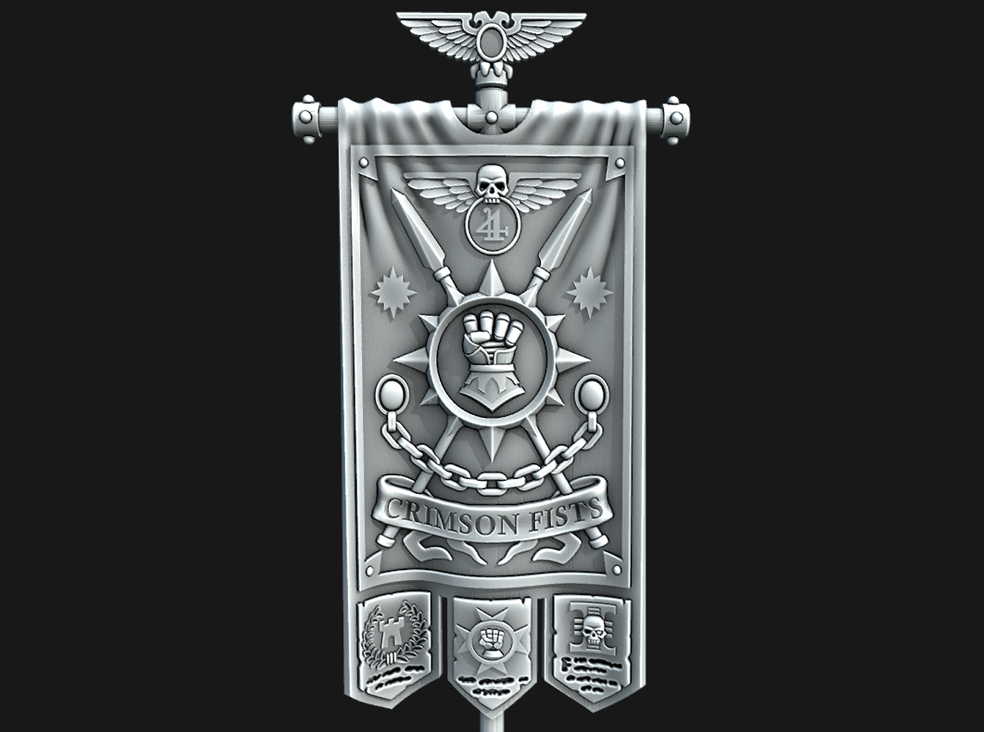 STL file CF Banner - 4th Company Lancers・3D printer model to download・Cults