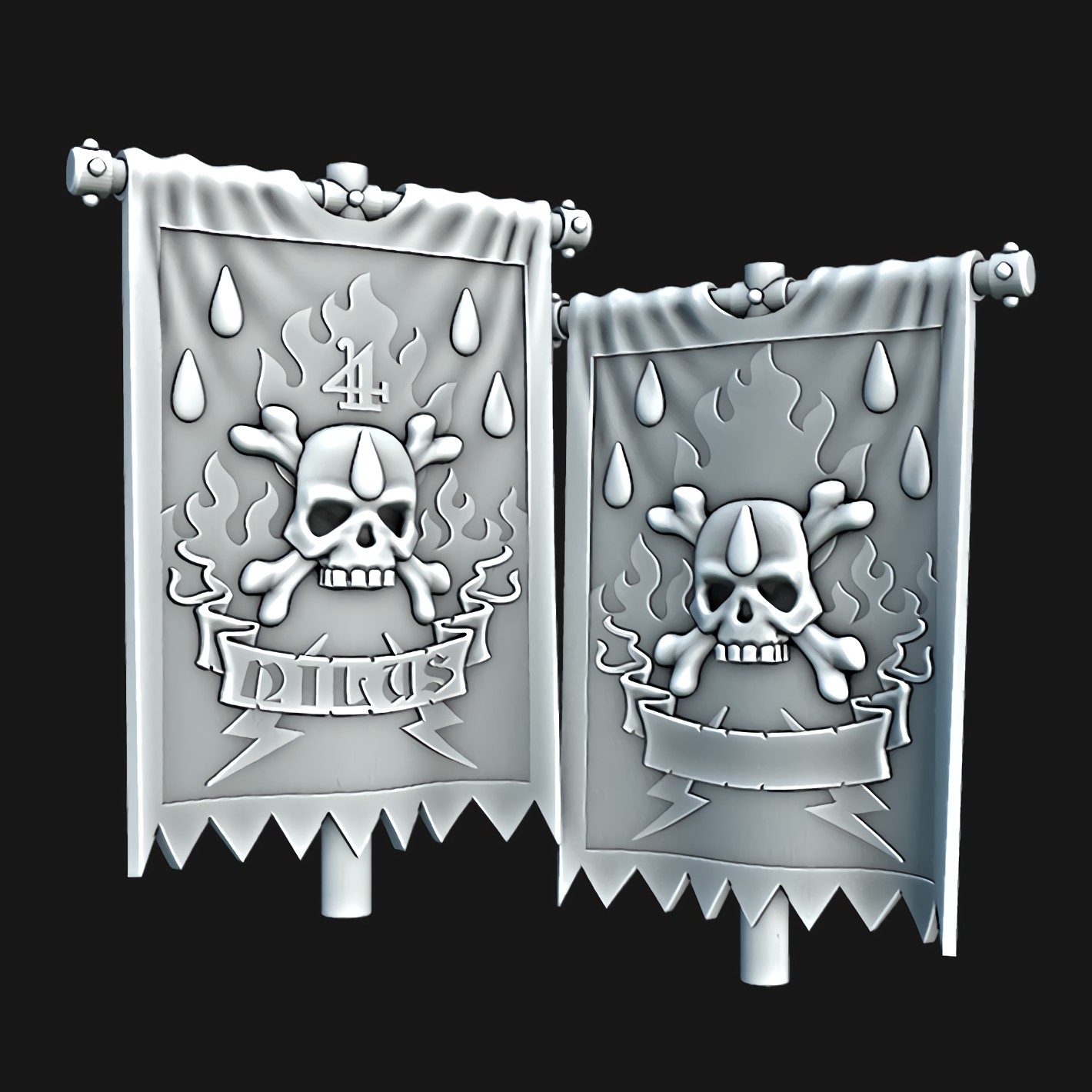 STL file BA Dreadnought Banners 🩸・3D printing idea to download・Cults