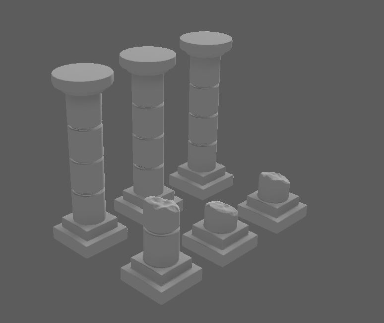 OBJ file Pillars・3D print object to download・Cults