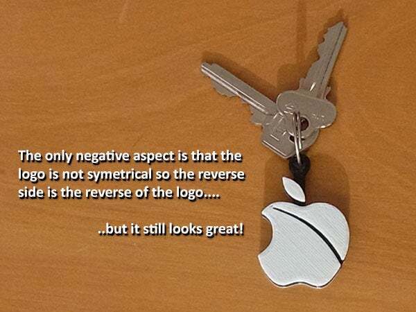 Free STL file Apple Key Fob... The must have 'Apple Logo' shaped Key ...