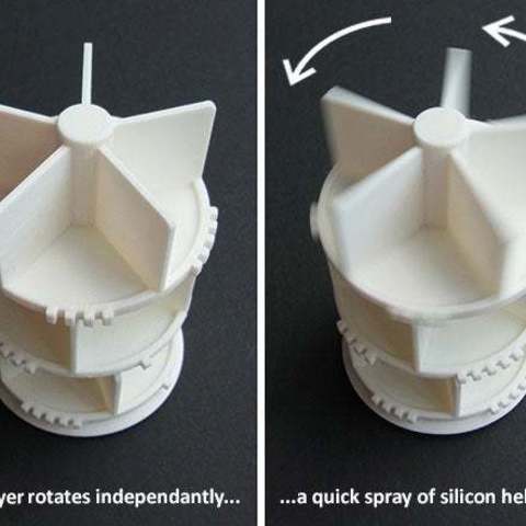 Download free STL file Rotating Organizer / Parts Assembly Sequencer ...