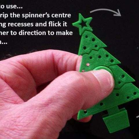 Download free 3D printing templates Christmas Tree Fidget Spinner ・ Cults