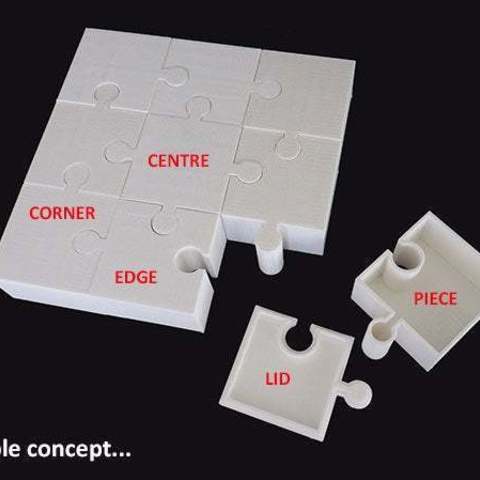 Free STL file Jigsaw Puzzle Containers ・ Cults