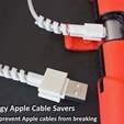 Download free STL file Springy Apple Cable Savers • 3D printer model ...