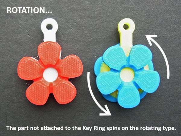 Free STL file Flower Fobs... Flower Key Fobs that Spin! 💐・3D printer ...