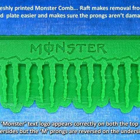 Download free 3D printer designs 'Monster' Comb ・ Cults