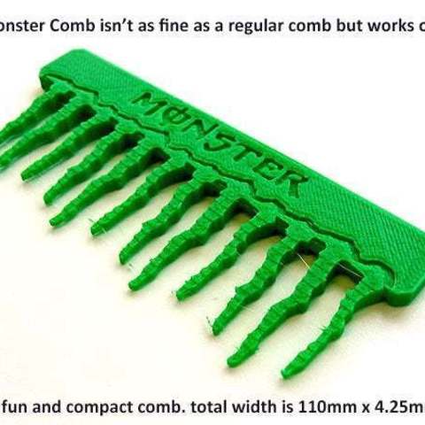 Download free 3D printer designs 'Monster' Comb ・ Cults