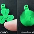 Download free STL file 'Lucky' Clover Spinning Key Fobs • Template to ...