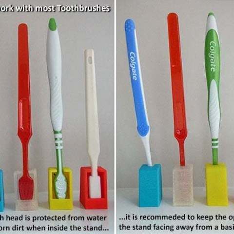 Download free 3D printer model Inverted Tooth Brush Stands ・ Cults