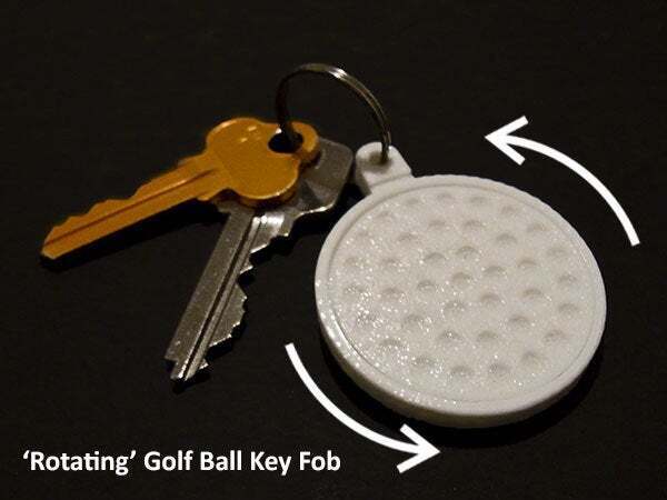 Free STL file 'Rotating' Golf Ball Key Fob・3D printing model to ...