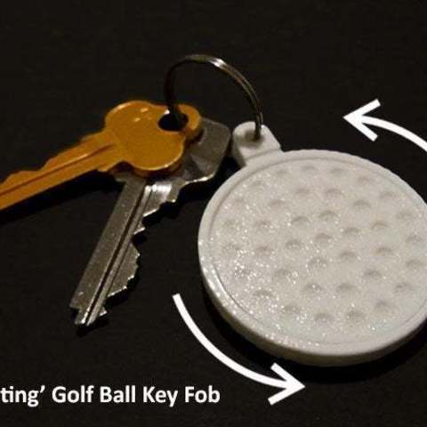 Download free 3D printing designs 'Rotating' Golf Ball Key Fob ・ Cults