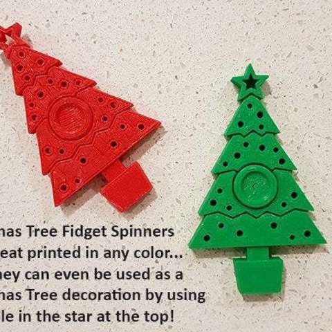 Download free 3D printing templates Christmas Tree Fidget Spinner ・ Cults