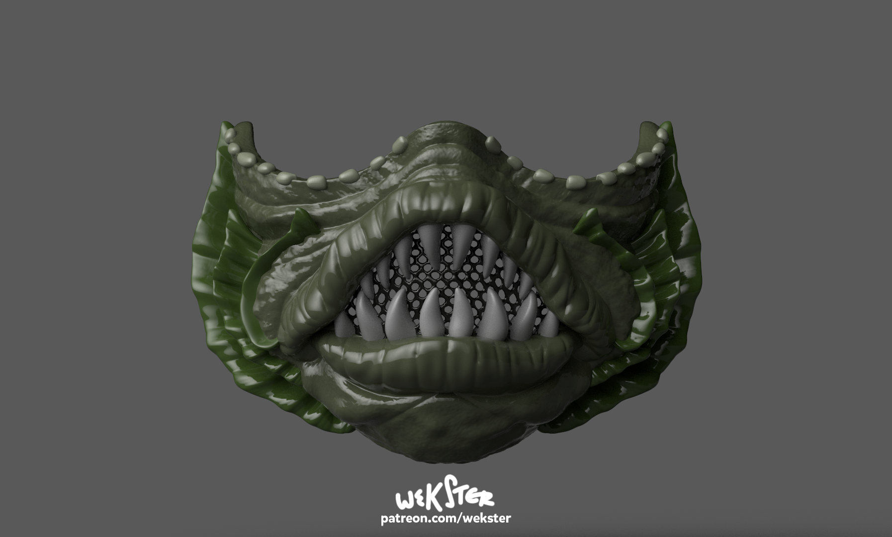 STL file Swamp Creature mask・3D printable design to download・Cults