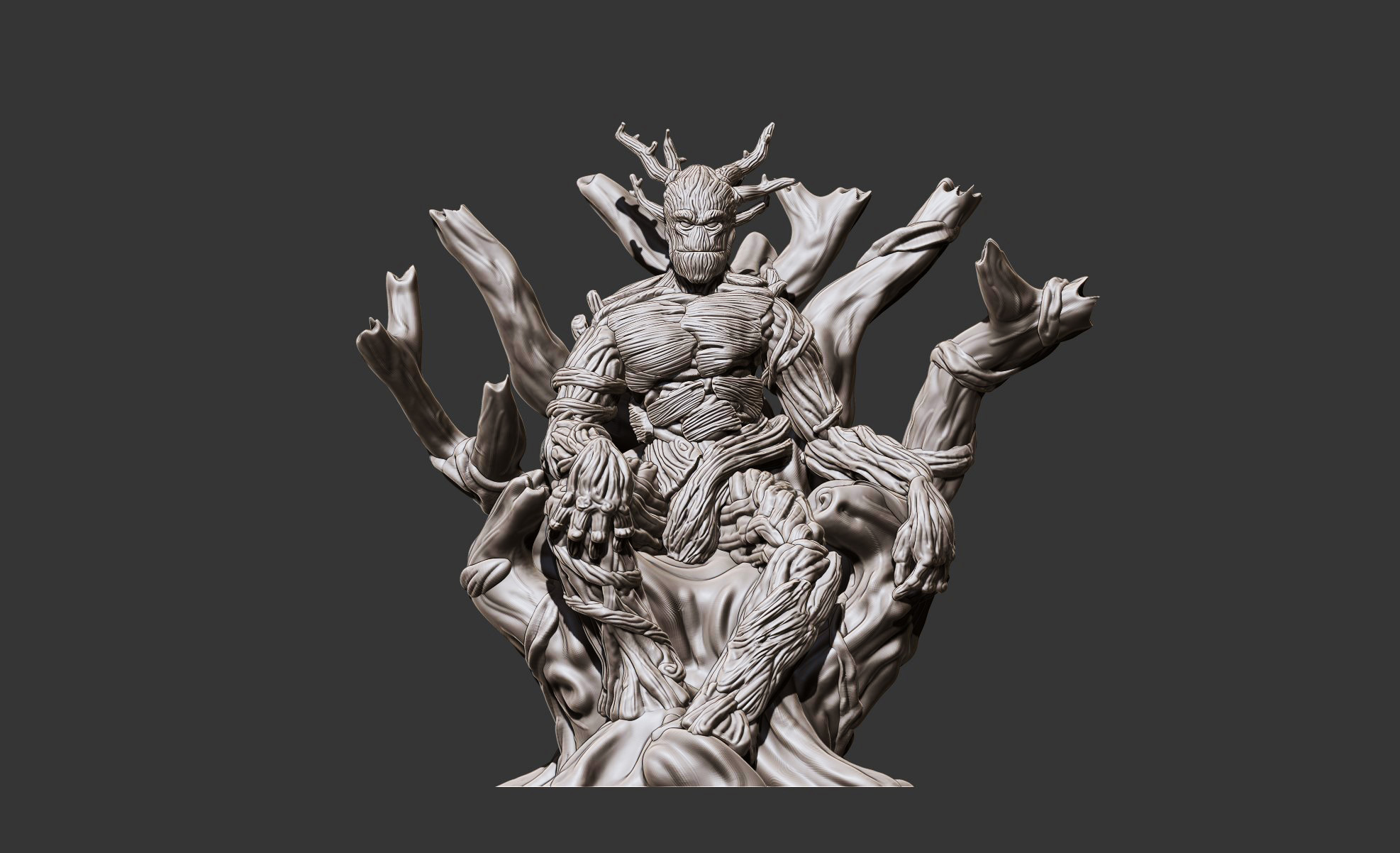 STL file Ent on the Throne 🌳・3D printer design to download・Cults
