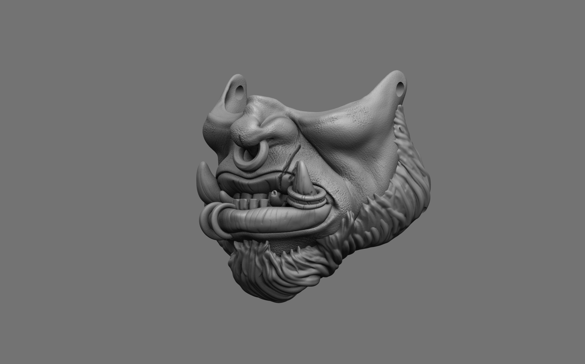 STL file Orc mask - single and multimaterial・3D print design to ...