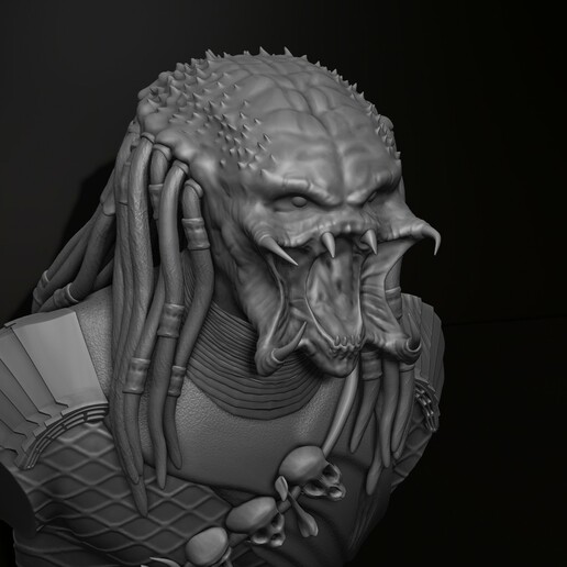 Descargar archivo STL Figuras del busto de un depredador Ensamblaje de ...