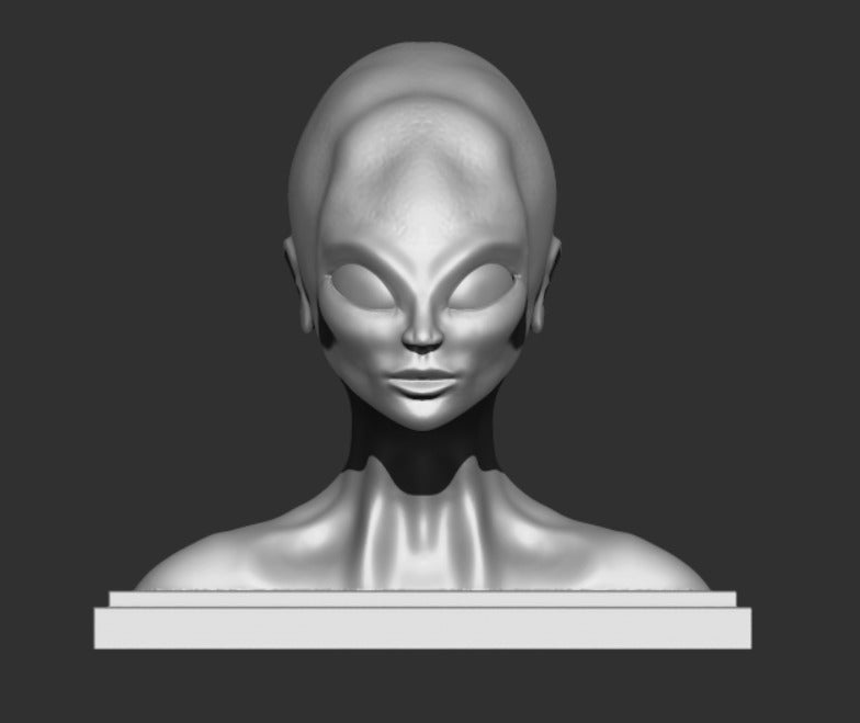 STL file Alien Bust Figurine Reproduction Alien found in the 50s in ...