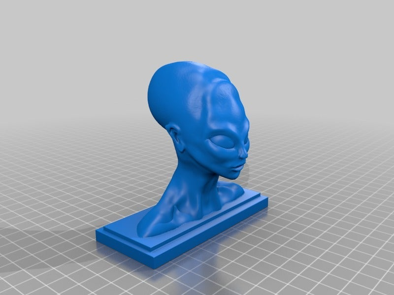 STL file Alien Bust Figurine Reproduction Alien found in the 50s in ...