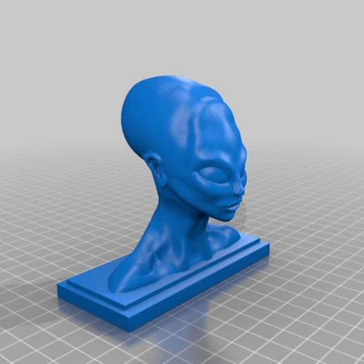 Download free 3D printer designs Alien Bust Figurine Reproduction Alien ...