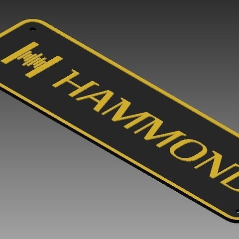 Descargar modelos 3D HAMMOND ORGAN LOGO ・ Cults