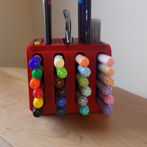 Download 3D printing templates Copic Marker and Art Supplies Holder and ...