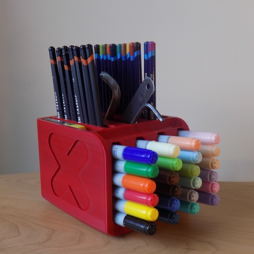 Download 3D printing templates Copic Marker and Art Supplies Holder and ...