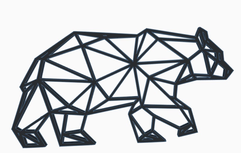 SVG file GEOMETRIC BEAR 🐻・3D printable model to download・Cults