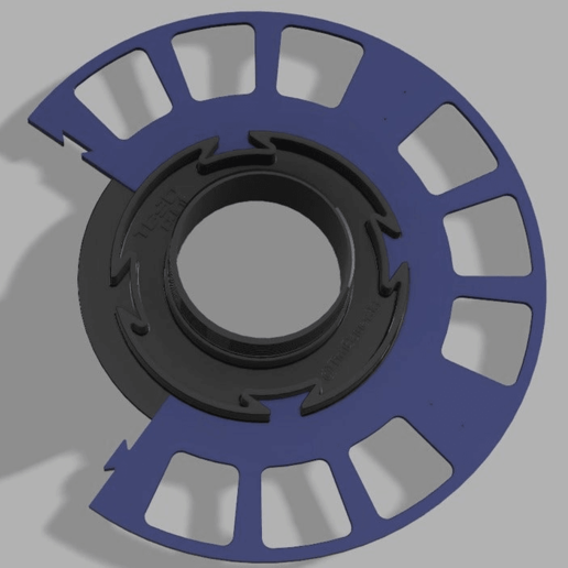 Download free STL file TB-Filament-Spool printable on small printbeds ...